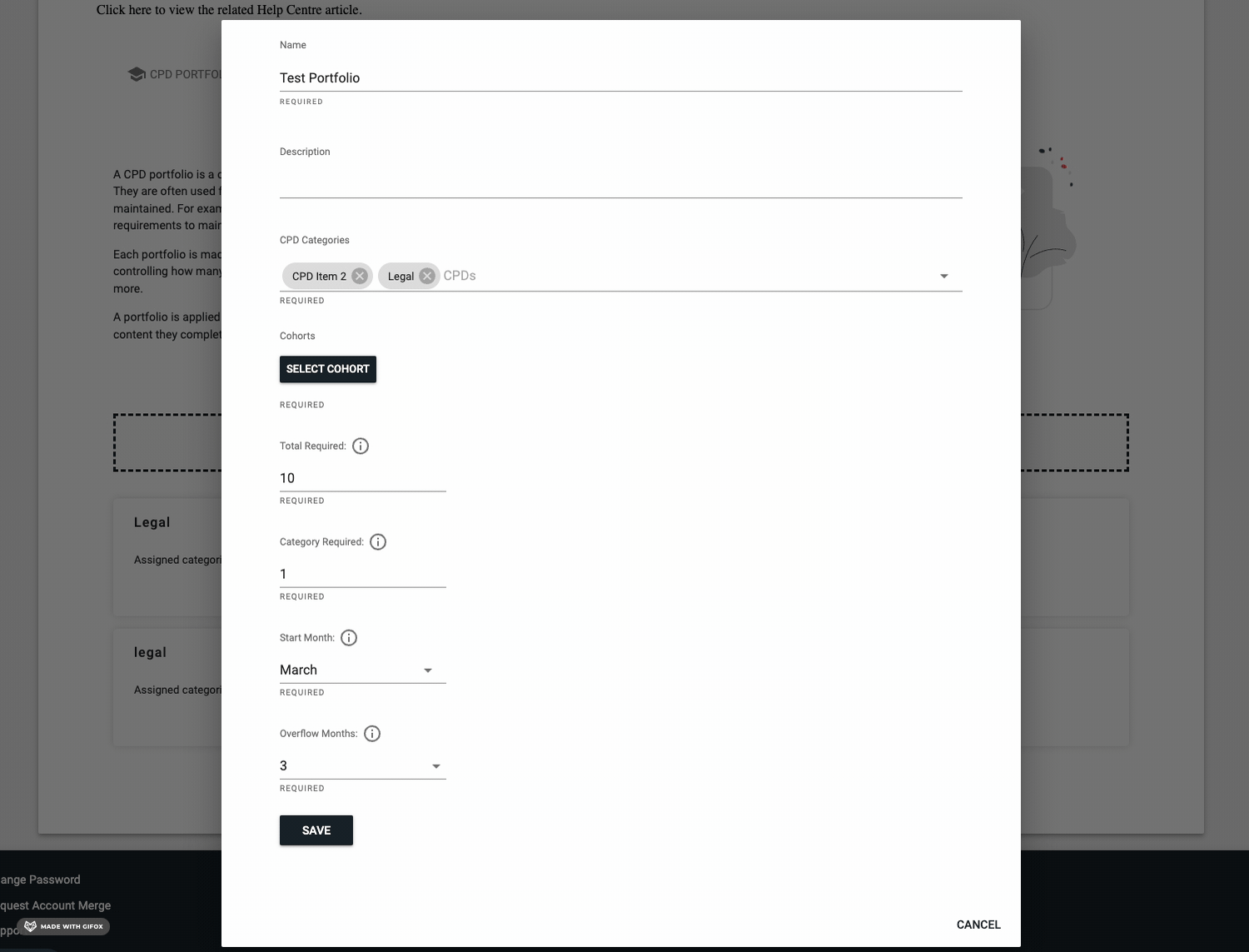 How to Configure CPD Points
