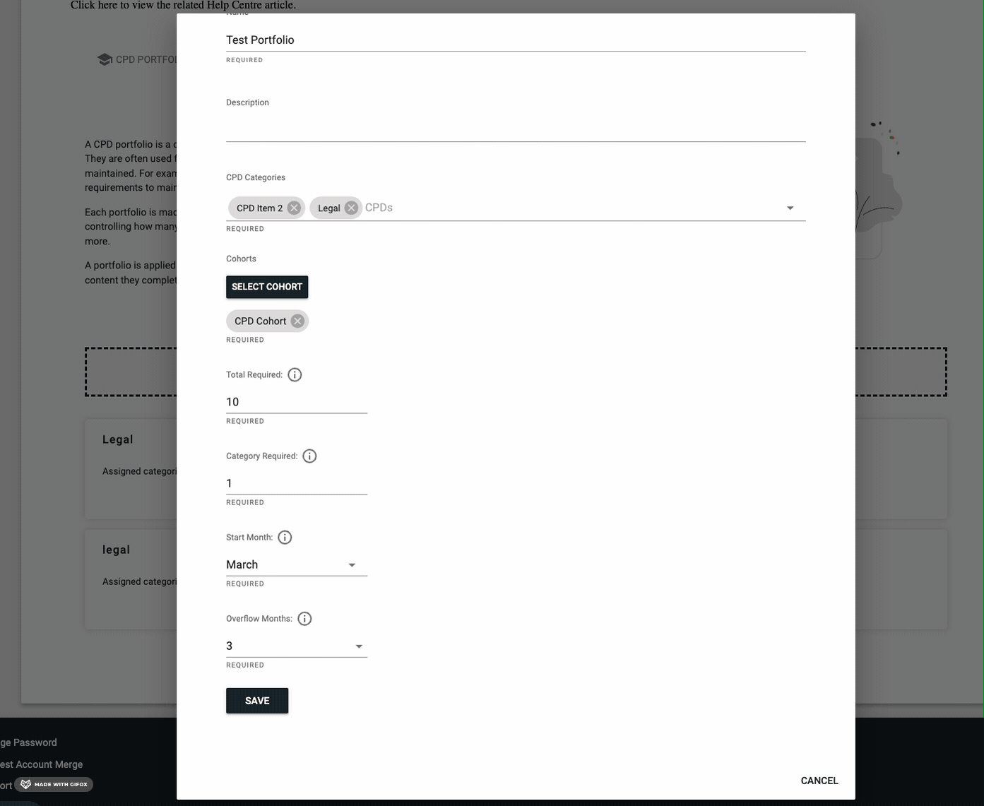 How to Configure CPD Points