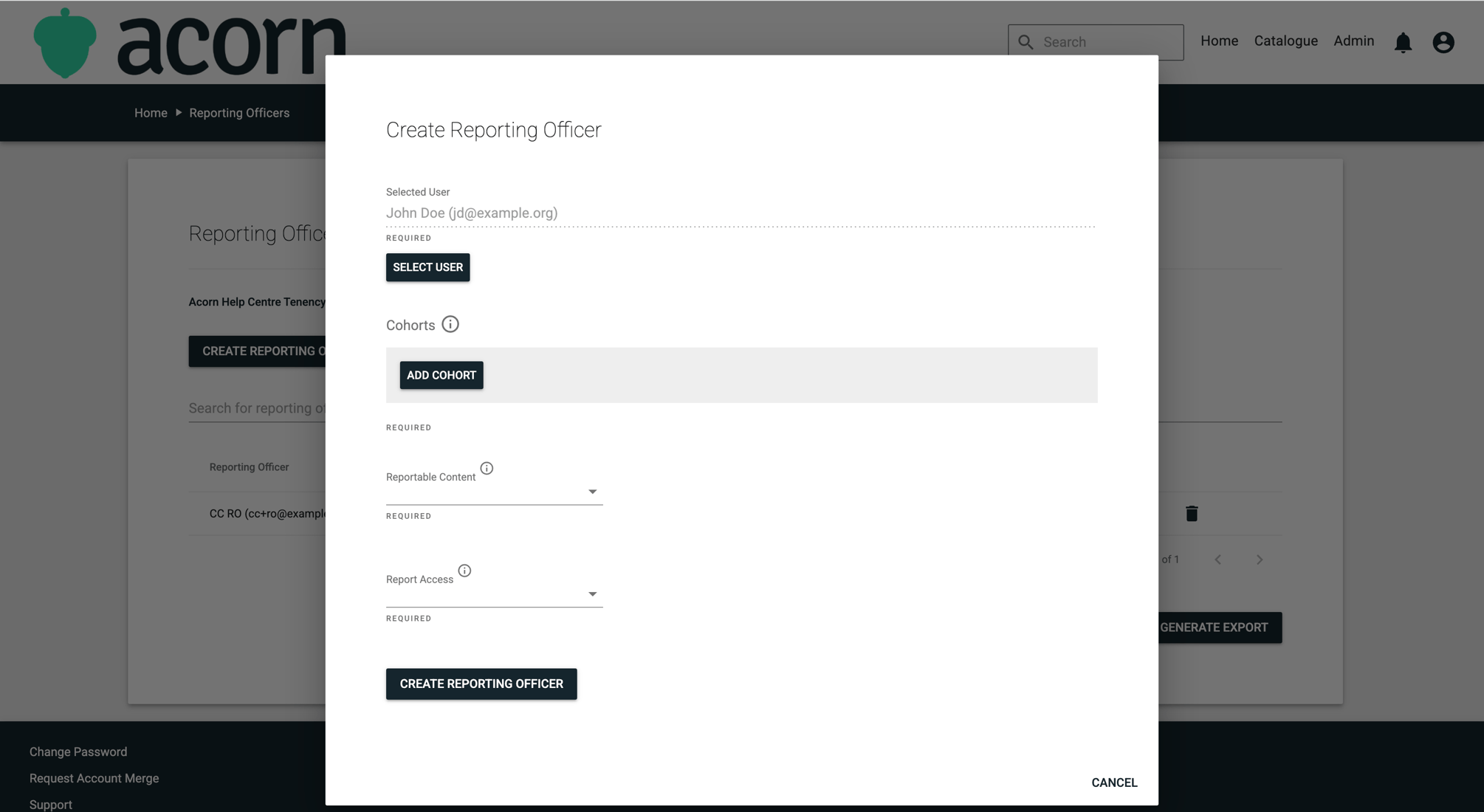 How to Create a Reporting Officer